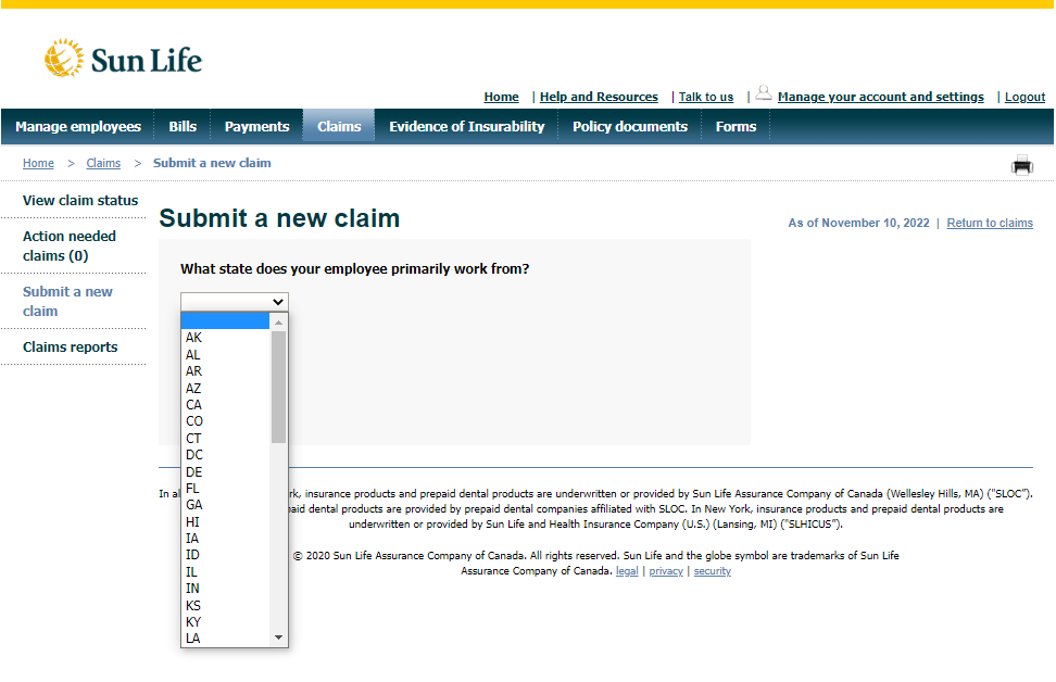 How to submit absence claims on behalf of your employees
