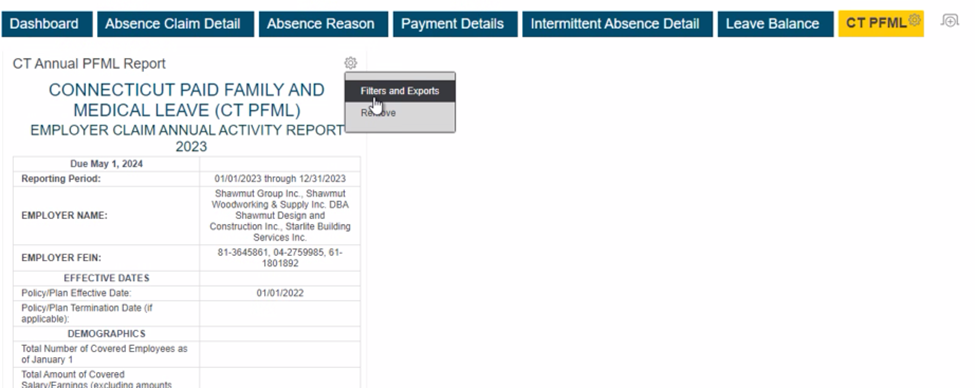 How to download the CT PFML Annual Report