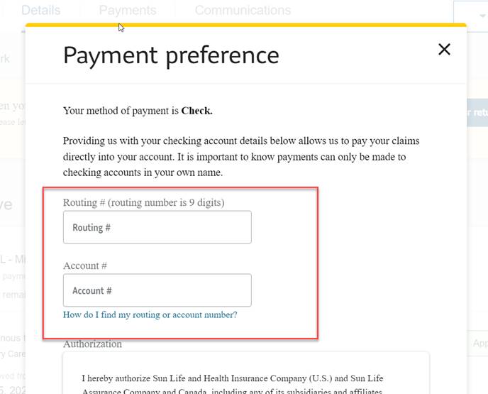 Setting up your payment preference for claim payments