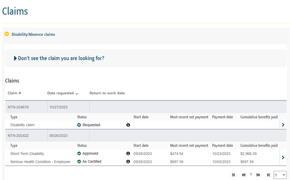 How to track your claim online